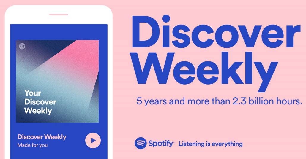 Spotify Discover Weekly playlists reach 2.3 Bn streaming hours - High ... Spotify Discover Weekly playlists reach 2.3 Bn streaming hours - High ...